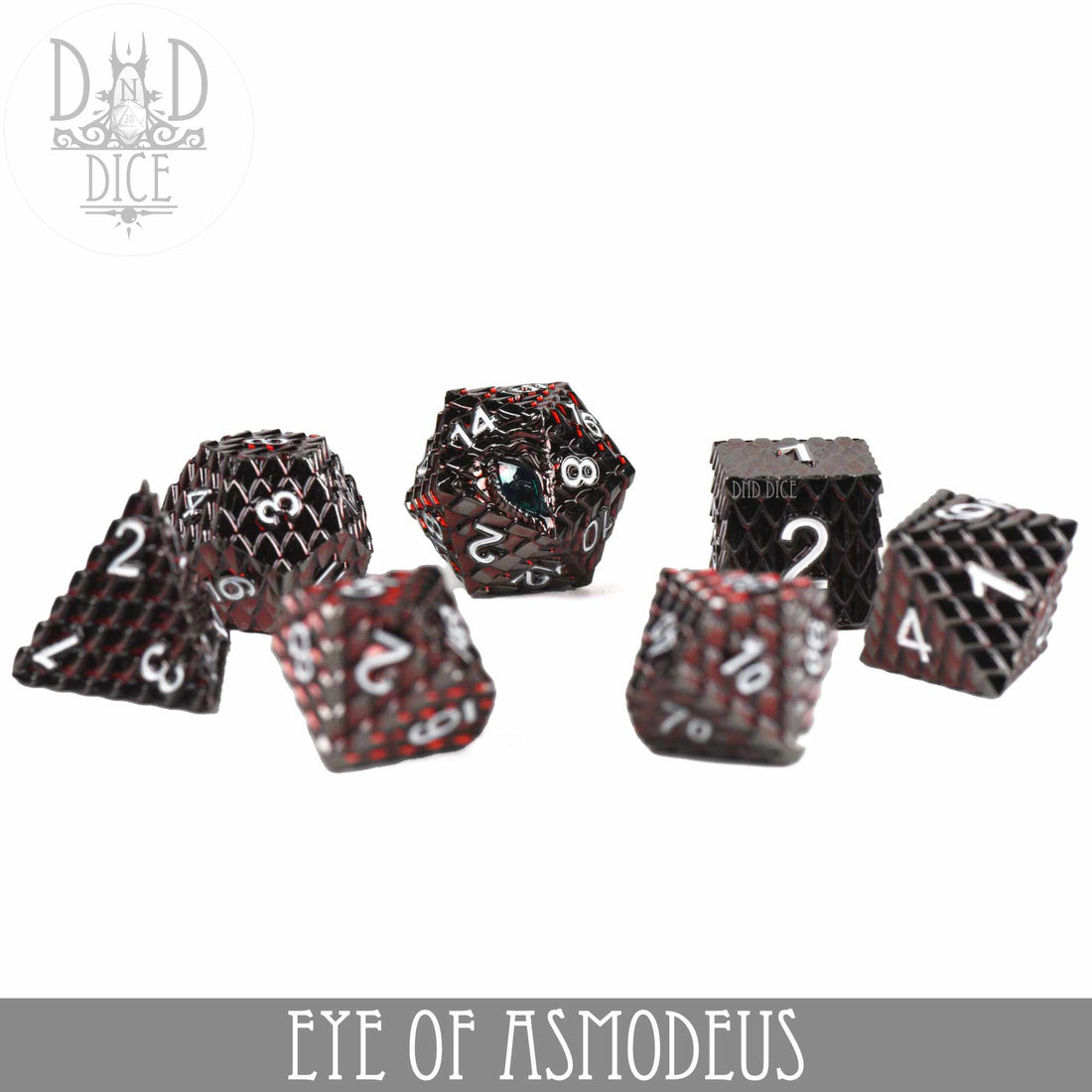 Eye of Asmodeus Metal Dice Set