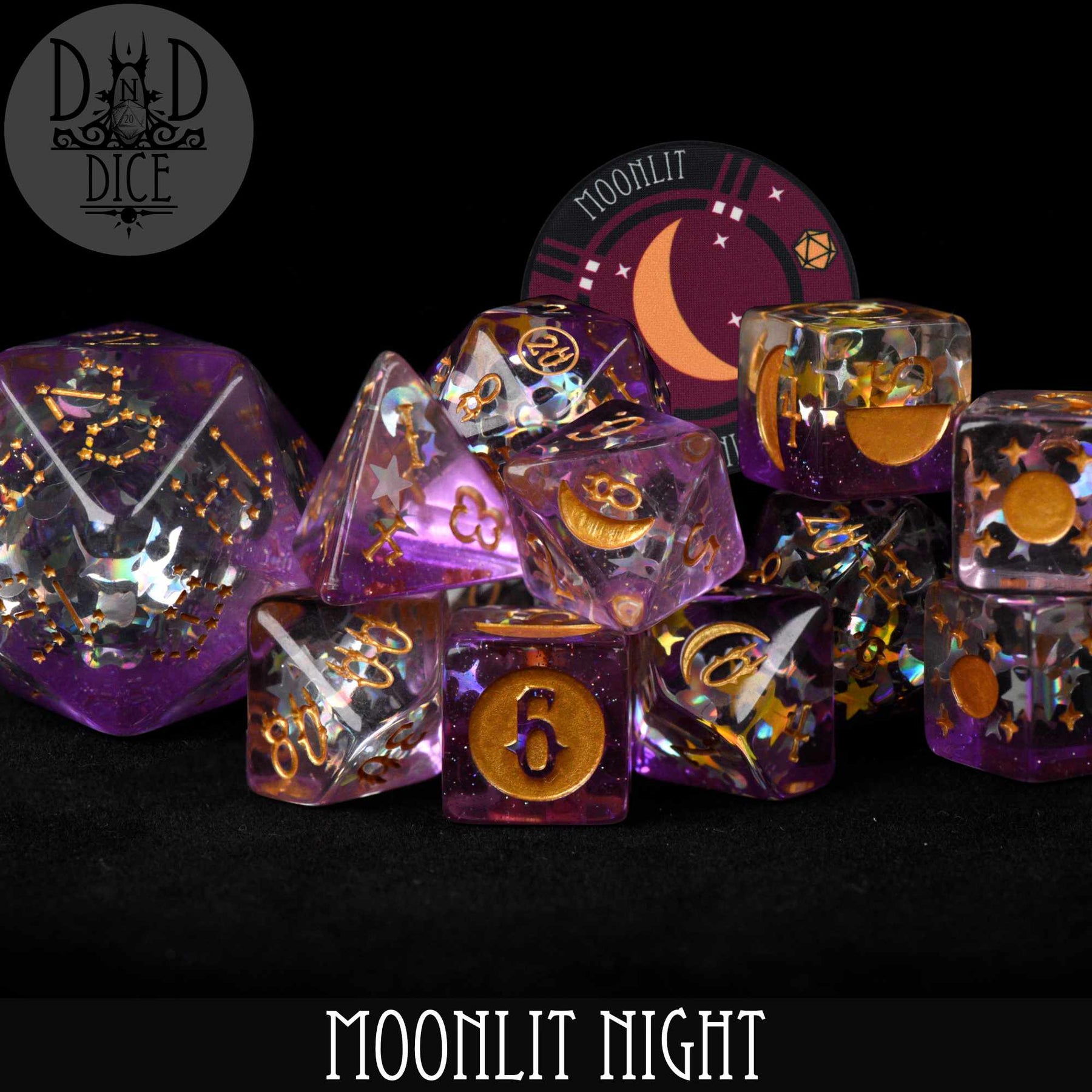Moonlit Night 12 Dice Set