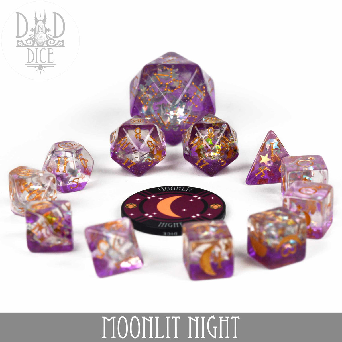 Moonlit Night 12 Dice Set