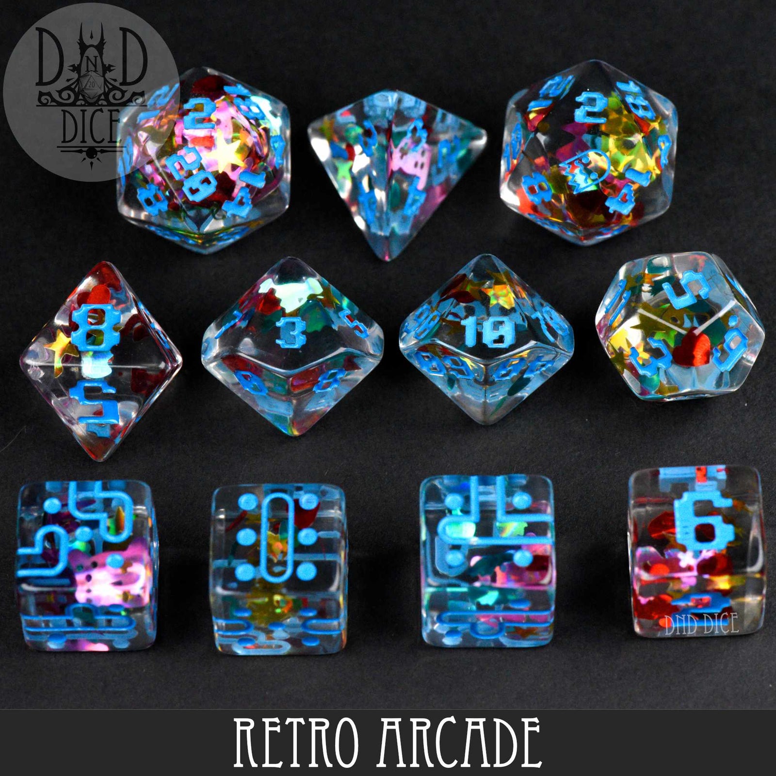 Retro Arcade 11 Dice Set