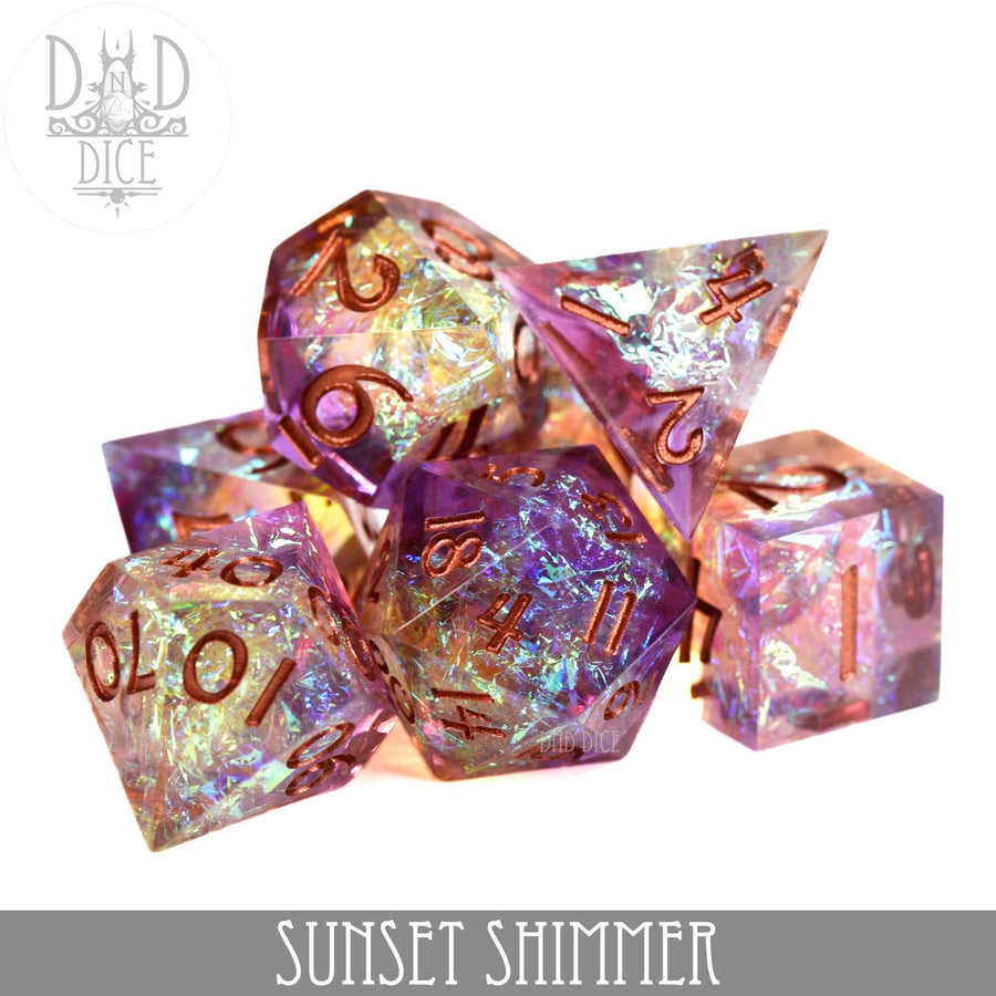 Sunset Shimmer Handmade Dice Set
