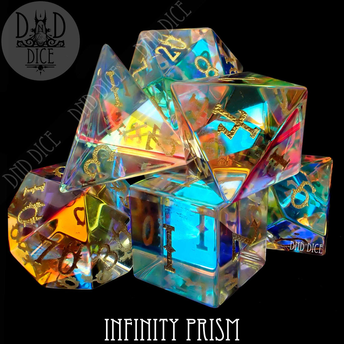 Infinity Prism 7 Glass Dice Set (Gift Box)