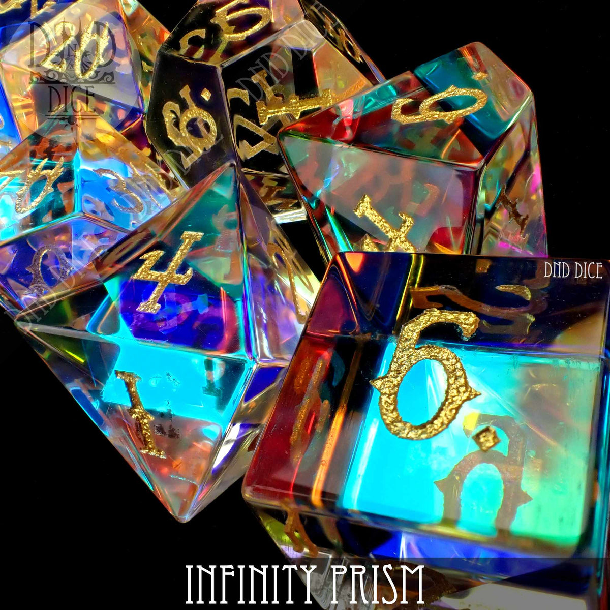 Infinity Prism 7 Glass Dice Set (Gift Box)