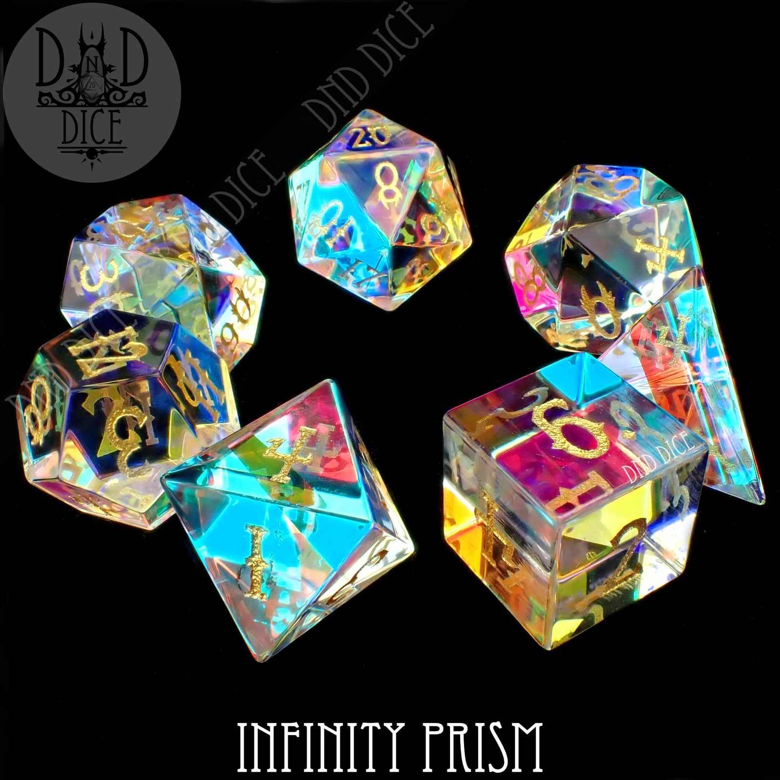 Infinity Prism 7 or 11 Glass Dice Set (Gift Box)
