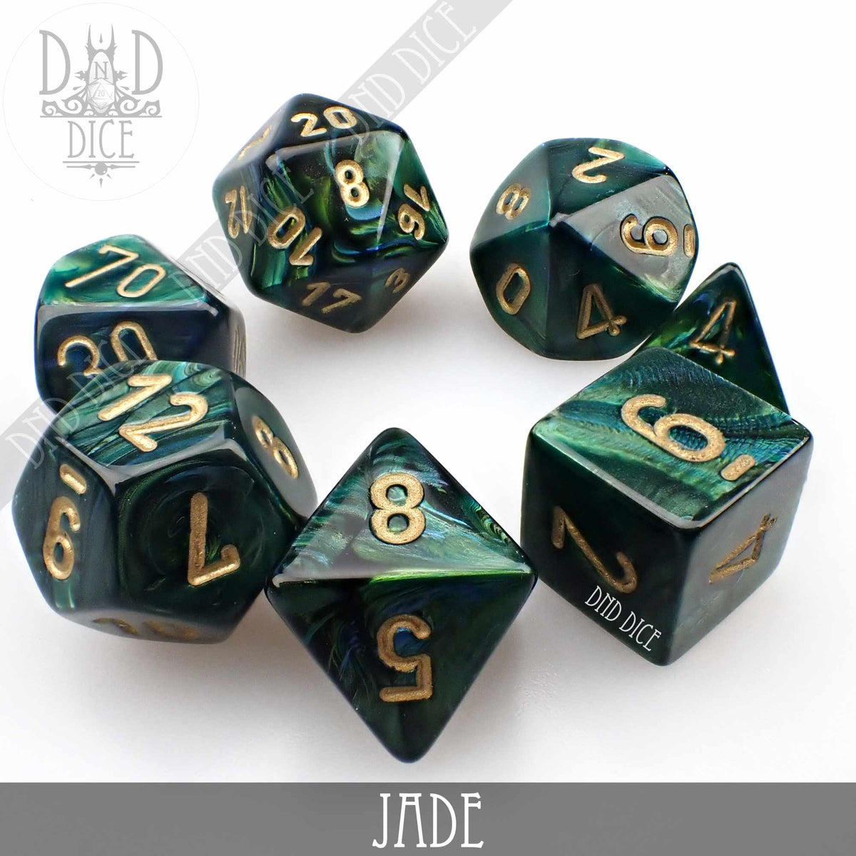 Chessex Scarab Jade Dice Set