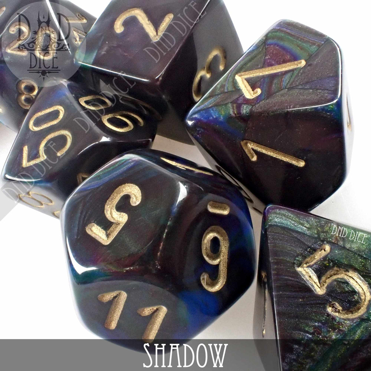 Chessex Lustrous Shadow Dice Set