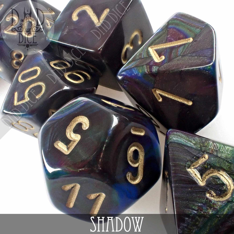 Chessex Lustrous Shadow Dice Set