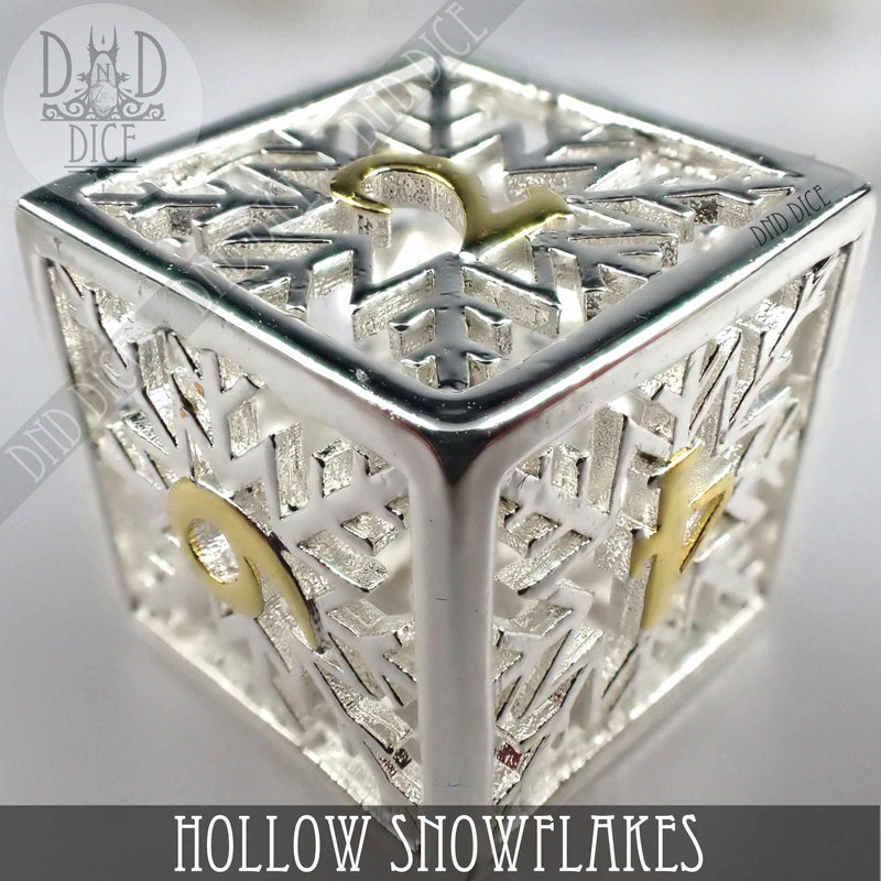 Snowflakes Hollow Metal Dice Set (Gift Box)